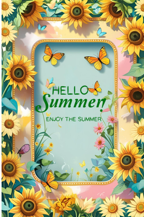 Hello Summer Template 2025 | PosterMyWall