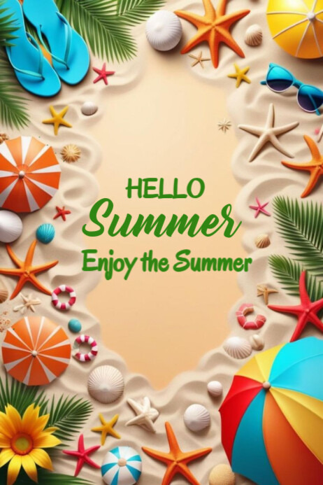 Hello Summer template 2025 | PosterMyWall