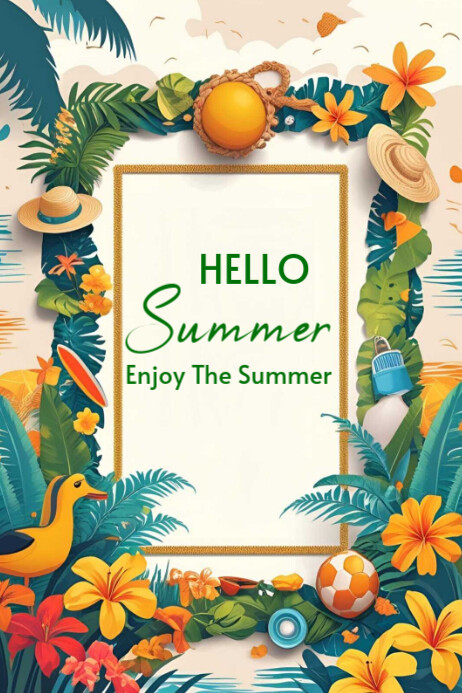 Copy of Hello Summer template 2025 | PosterMyWall