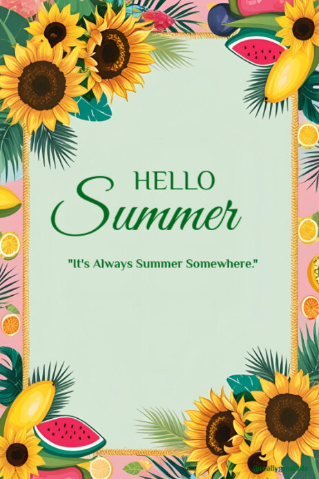 Copy of Hello Summer Template 2025 | PosterMyWall