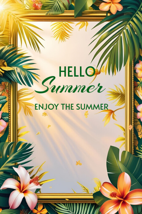 Hello Summer Template 2025 | PosterMyWall