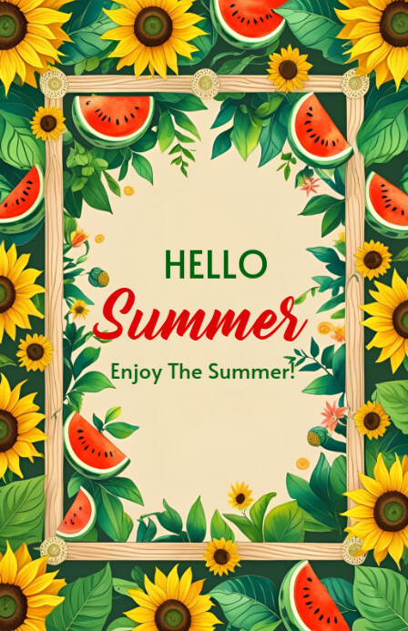 Hello Summer template 2025 | PosterMyWall
