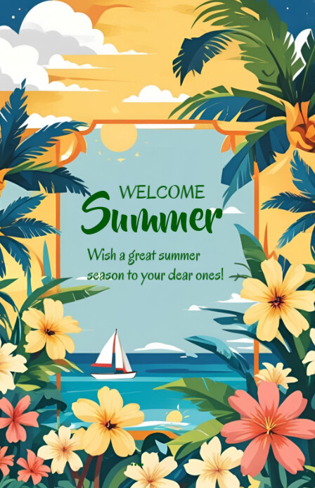 Hello Summer Template 2025 | PosterMyWall