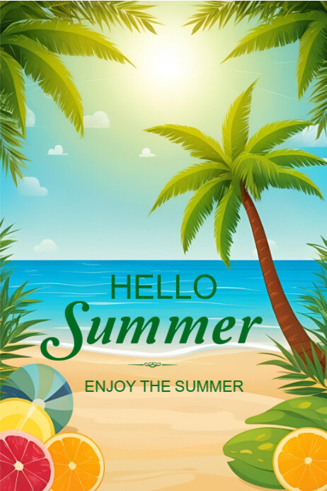 Hello Summer Template 2025 templaat | PosterMyWall