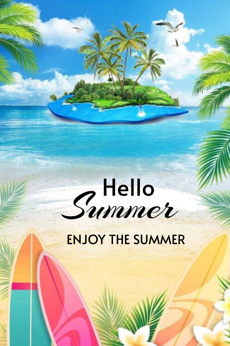 Modèle Hello Summer Template Design 2024 | PosterMyWall