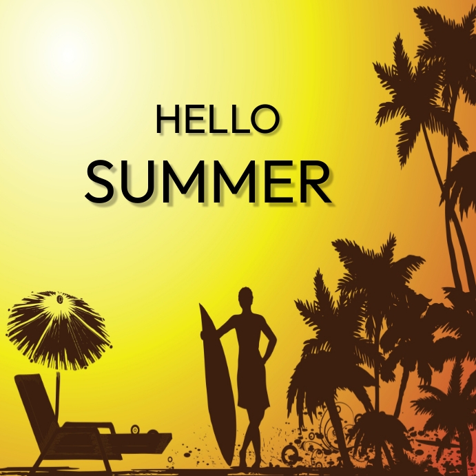 hello summer template | PosterMyWall