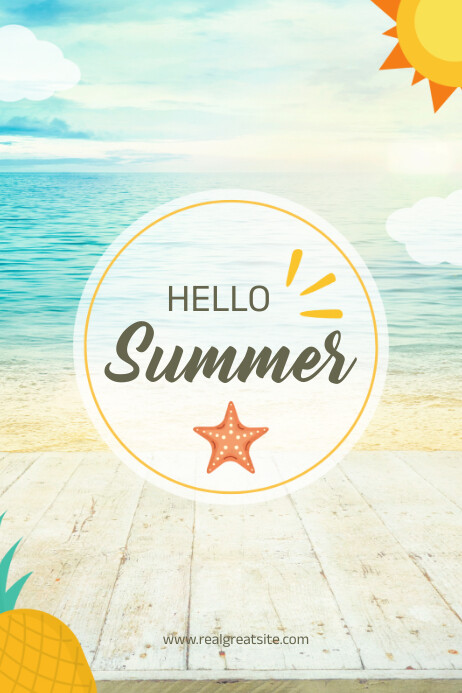 Hello summer template poster 2024 | PosterMyWall