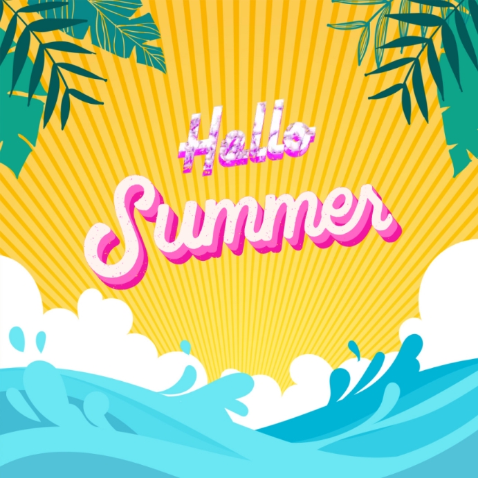 Hello Summer Vivid Instagram Post Template | PosterMyWall