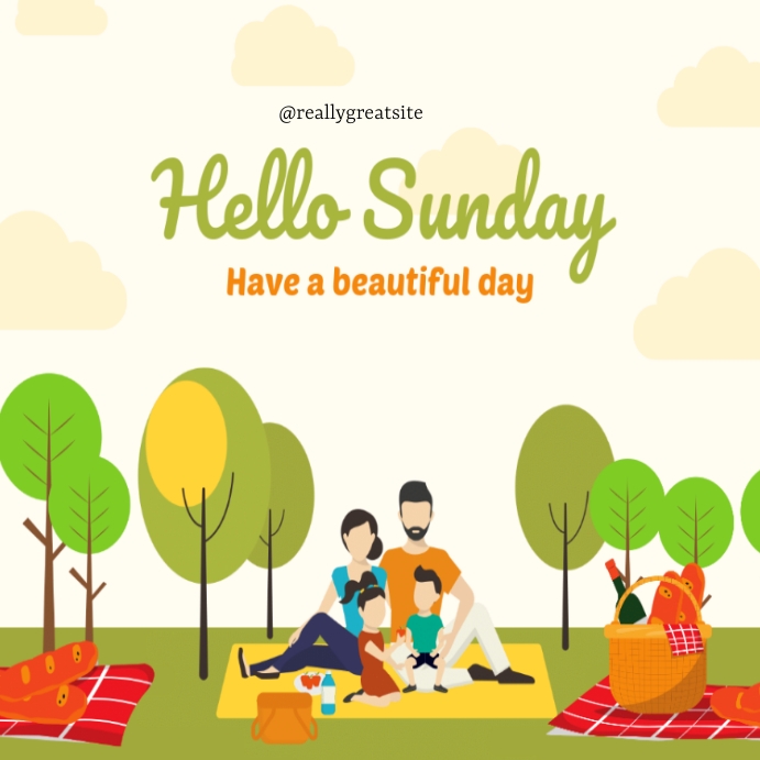 Hello Sunday Template | PosterMyWall