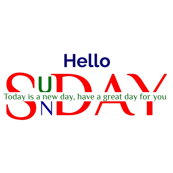 Hello Sunday hello Template | PosterMyWall