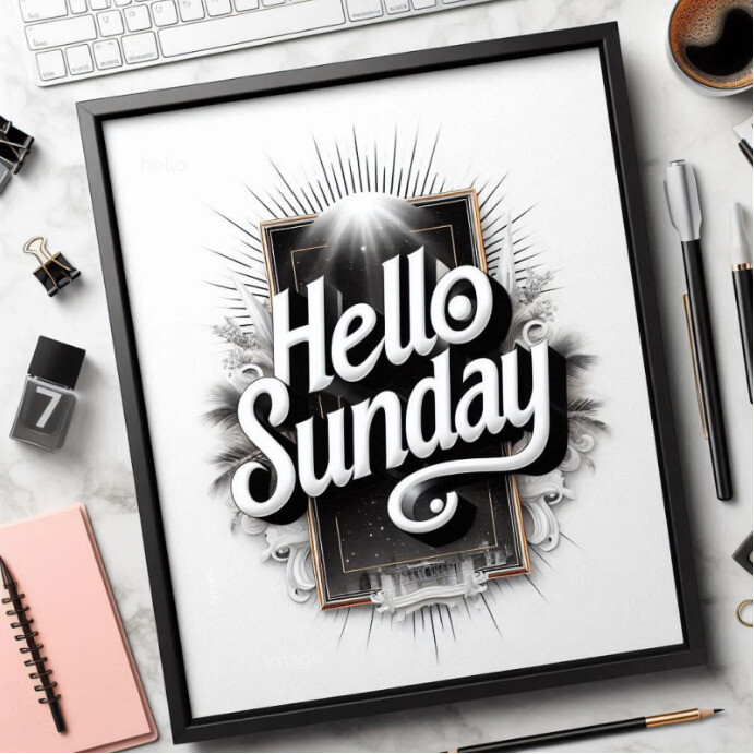 Hello sunday Instagram post Modelo | PosterMyWall
