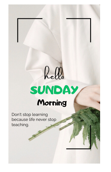 hello Sunday morning template | PosterMyWall