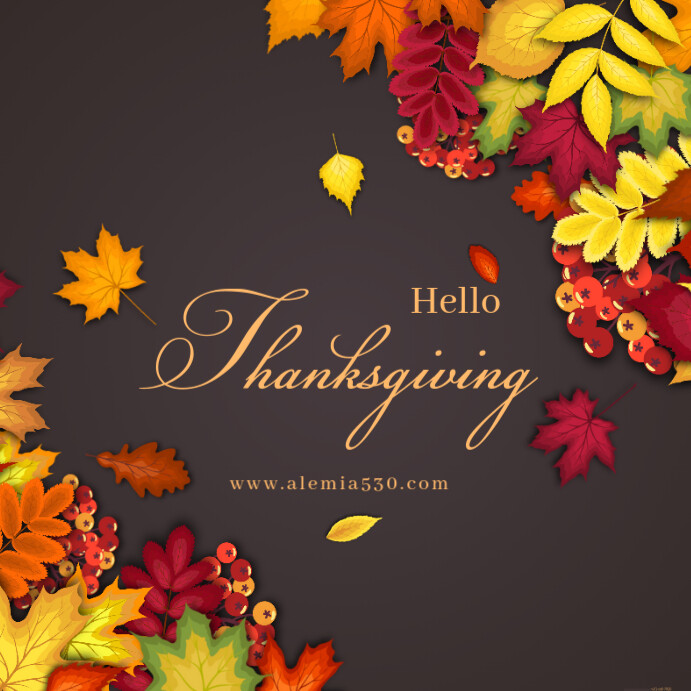 Hello Thanksgiving Template | PosterMyWall