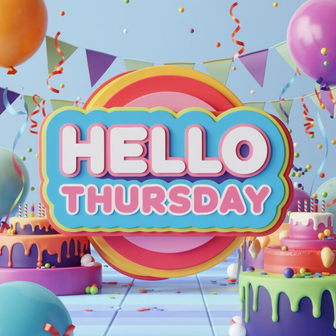 Hello Thursday Instagram Post Template | PosterMyWall
