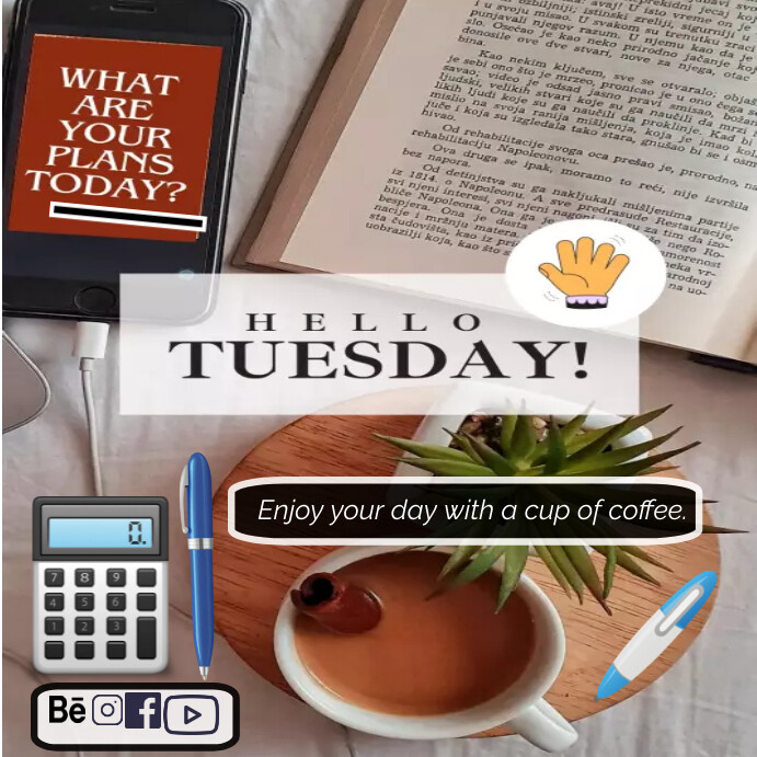 Plantilla de Hello Tuesday | PosterMyWall