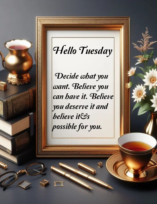 Hello Tuesday Template | PosterMyWall