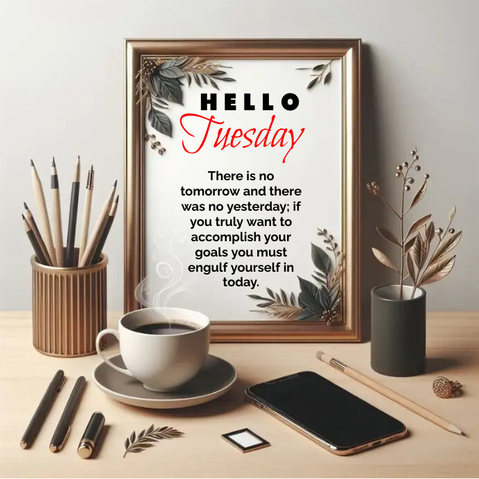 Hello Tuesday Greetings Template | PosterMyWall