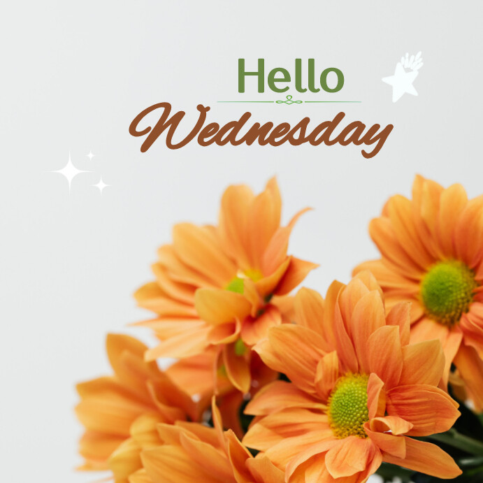 Modèle Hello Wednesday | PosterMyWall