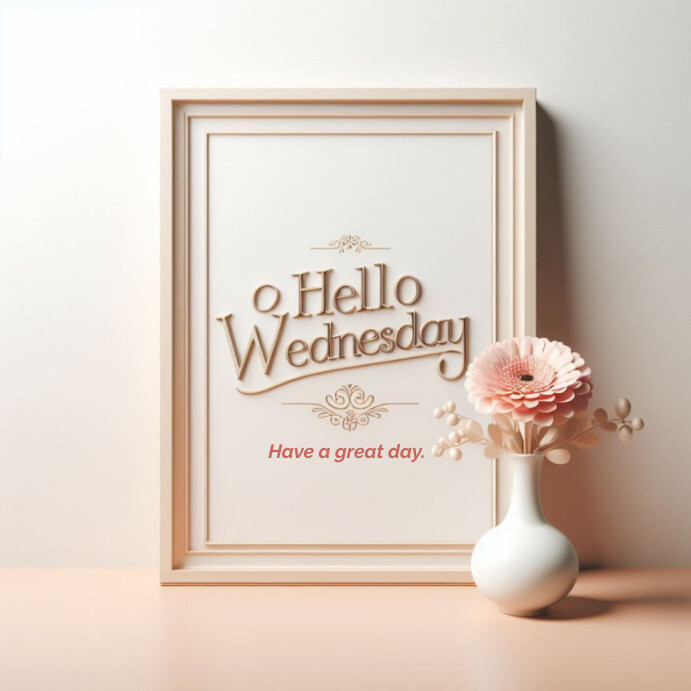 Hello Wednesday Greeting Instagram Post Template | PosterMyWall