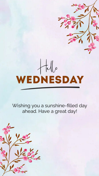 Hello Wednesday Instagram Story Template | PosterMyWall