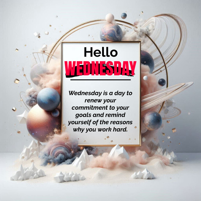 Hello Wednesday Motivational Quote Template | PosterMyWall