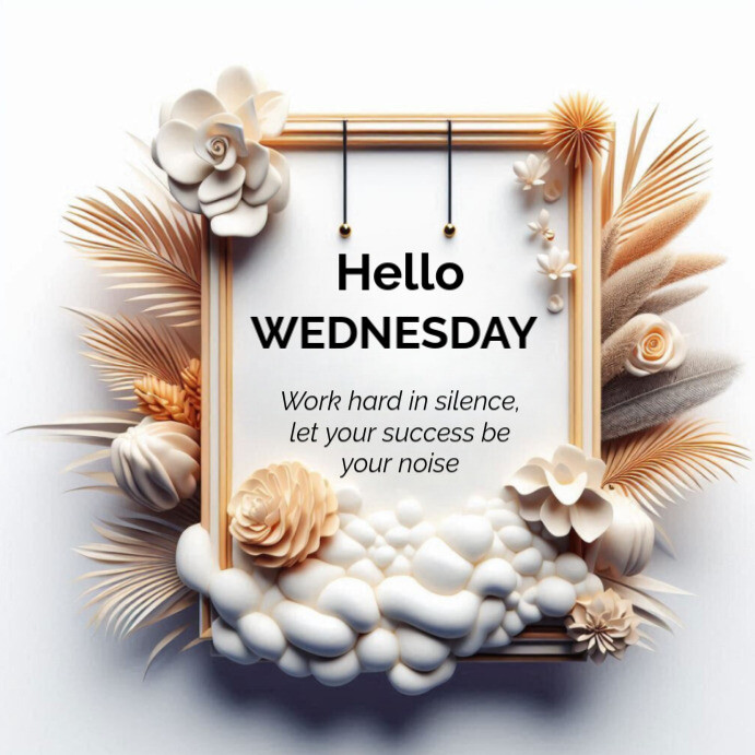 Hello Wednesday motivational template | PosterMyWall