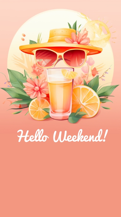 hello weekend (1) Template | PosterMyWall