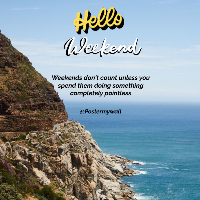 Modèle Hello Weekend Instagram Post | PosterMyWall