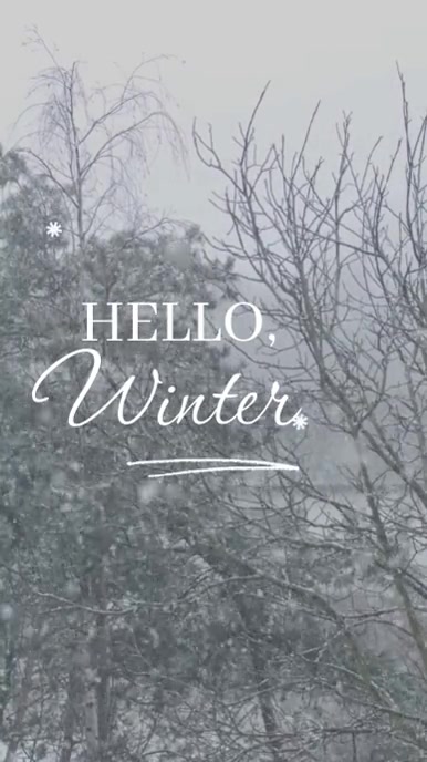 Hello Winter! Template | PosterMyWall
