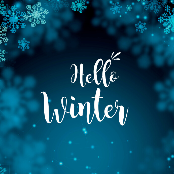 Hello Winter! Template | PosterMyWall