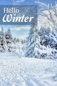 Hello Winter Poster Template | PosterMyWall