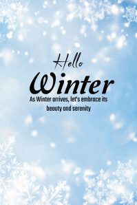 Hello Winter! Poster Template | PosterMyWall