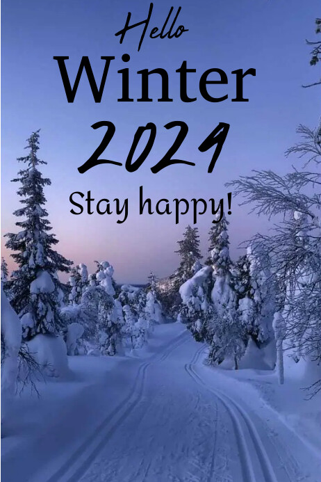 Hello winter ,template ,online greetings card | PosterMyWall