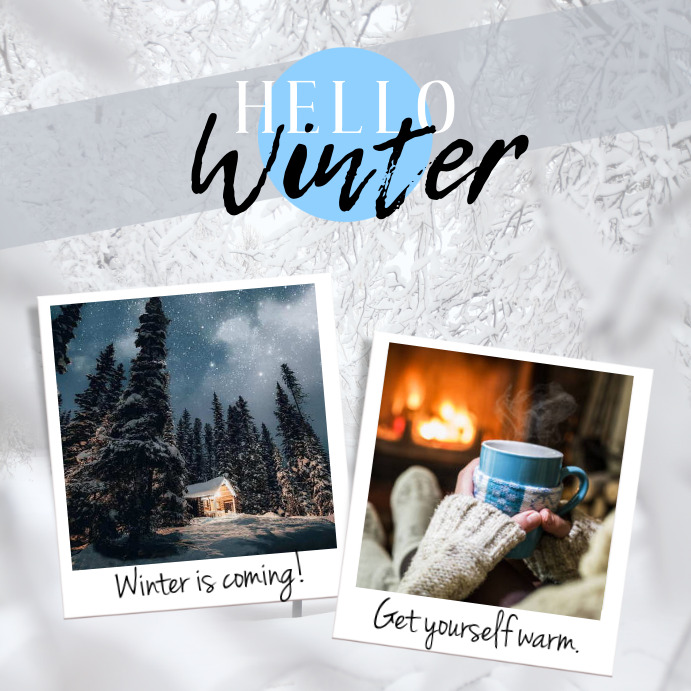 Hello Winter Template | PosterMyWall