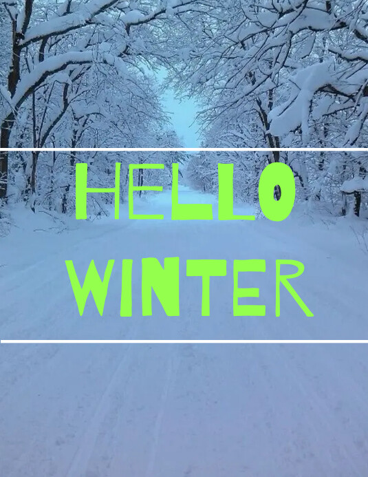 Plantilla de Hello winter | PosterMyWall