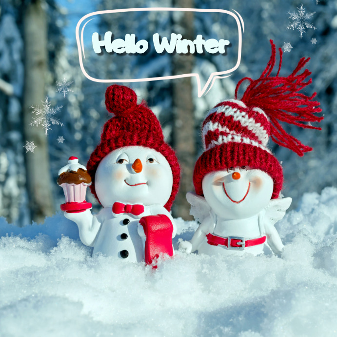 hello winter Template | PosterMyWall