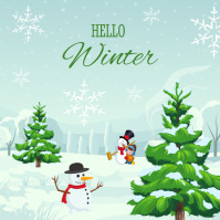 hello winter Template | PosterMyWall