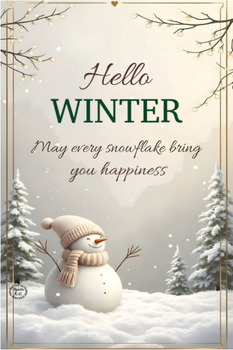 Hello winter Template | PosterMyWall