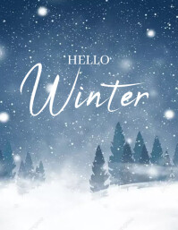 Hello Winter Template | PosterMyWall