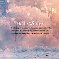 Hello Winter Template | PosterMyWall