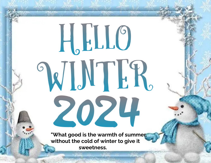 Hello Winter Template | PosterMyWall