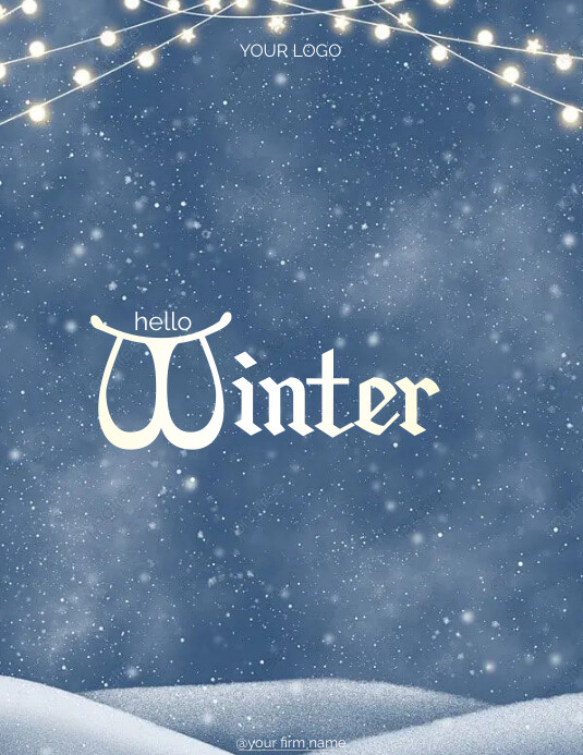 Hello winter Template | PosterMyWall