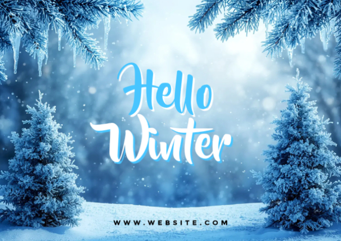 hello Winter Template | PosterMyWall