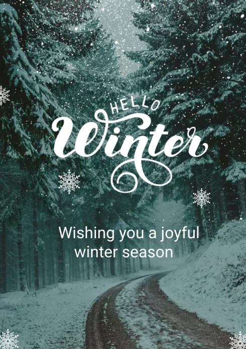 Hello winter Template | PosterMyWall