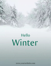 Hello Winter Template | PosterMyWall