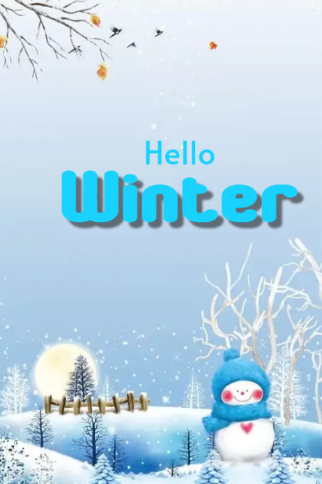 Hello winter Template | PosterMyWall