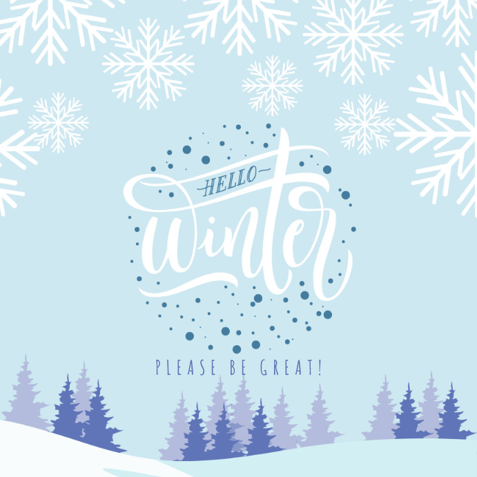 Hello Winter Template | PosterMyWall