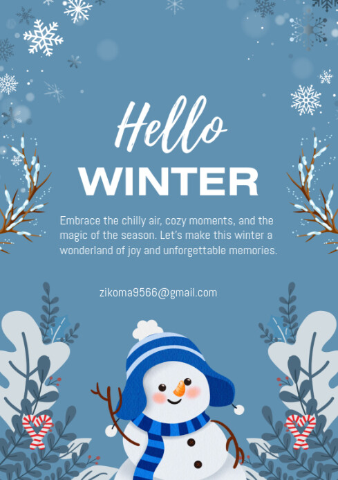 Hello winter Template | PosterMyWall