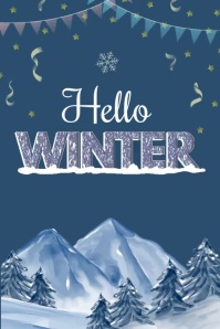Hello winter Template | PosterMyWall