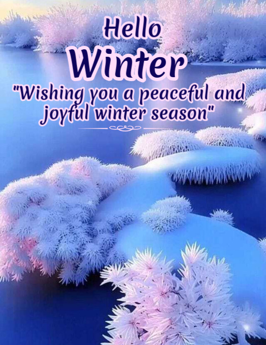 Hello Winter Flyer Template 2025 | PosterMyWall